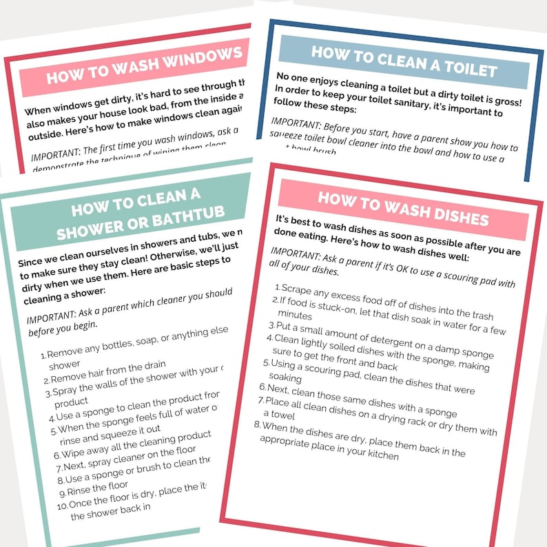 Household Skills for Kids – a Life Skills Series - Etsy