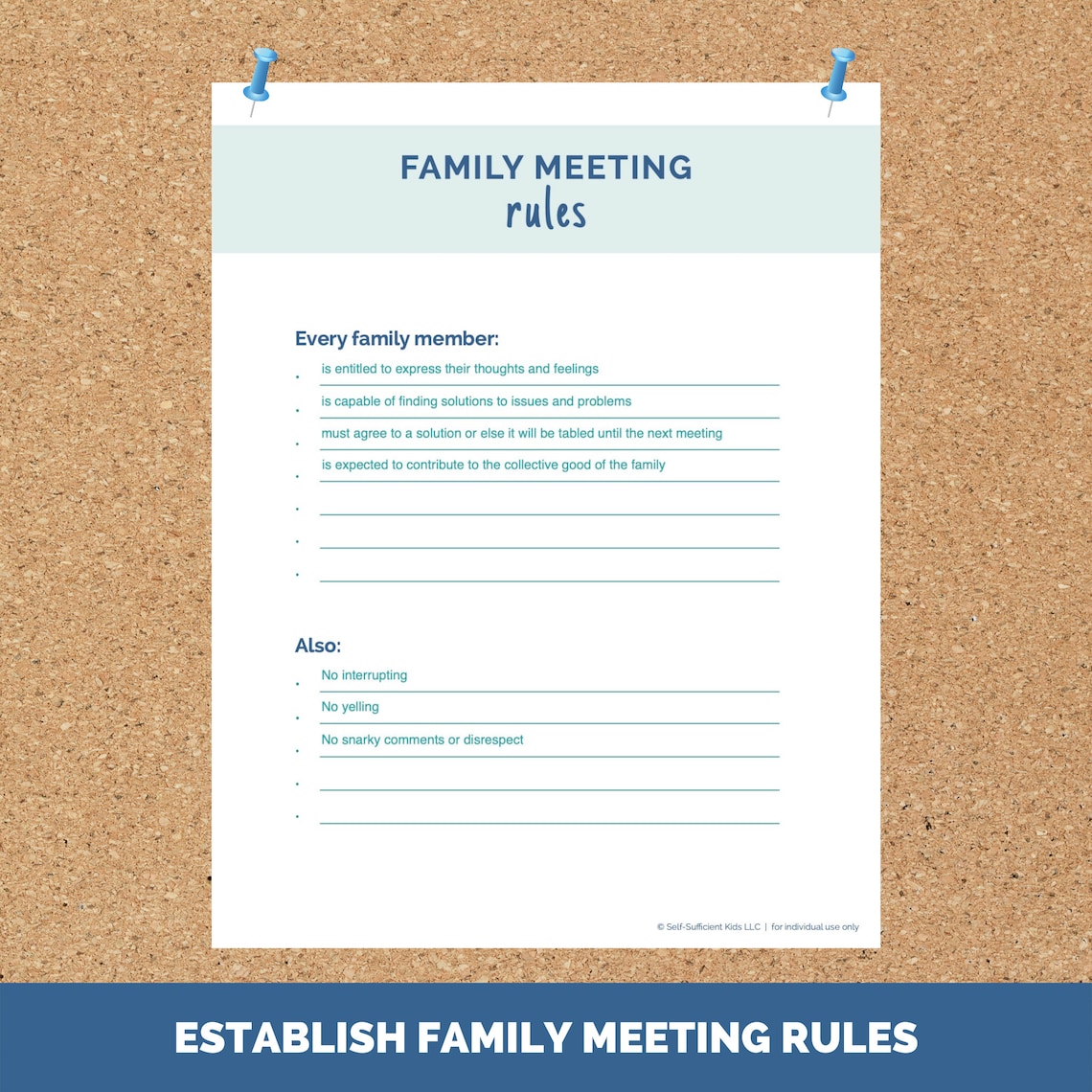 Family Meeting Toolkit Family Weekly Planner PDF Printable - Etsy