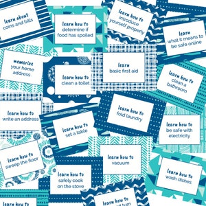 81 Life Skills Cards for Kids - Etsy