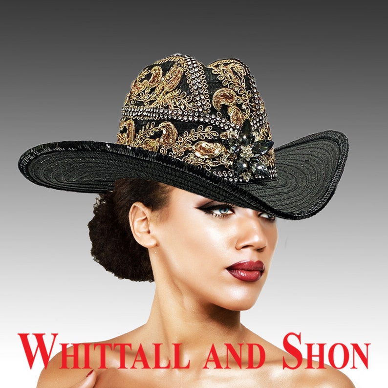 SC2441 Houdini-embroidered and Beadedwestern Hat - Etsy