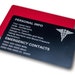 Medical Alert Wallet Card, Aluminum Engraved Emergency Contact Card for ...