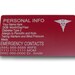 Medical Alert Wallet Card, Aluminum Engraved Emergency Contact Card for ...