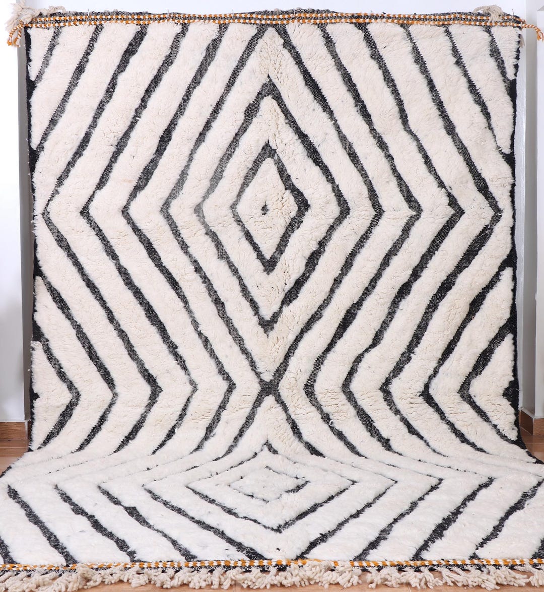 Original Berber Mrirt Rug - Handwoven 100% Bio Wool - 3x1,9 M ...