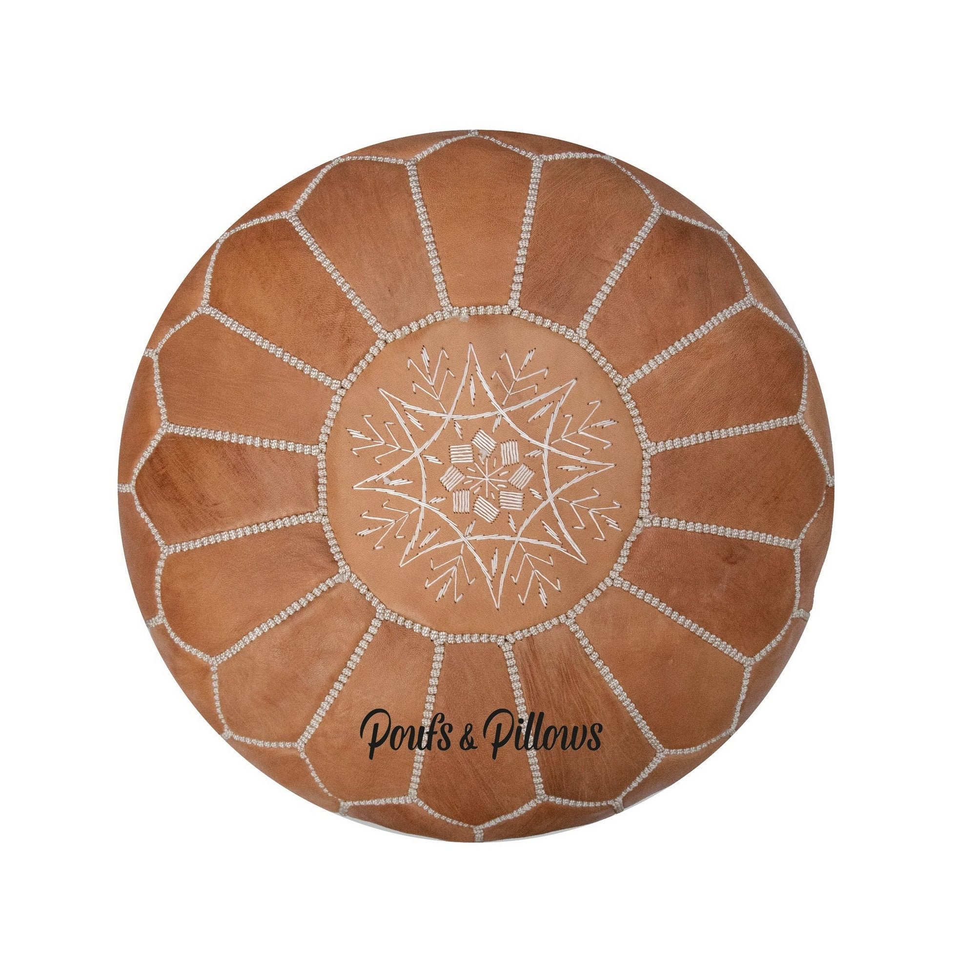 Artisanal Moroccan Leather Pouffe Handmade Delivered | Etsy