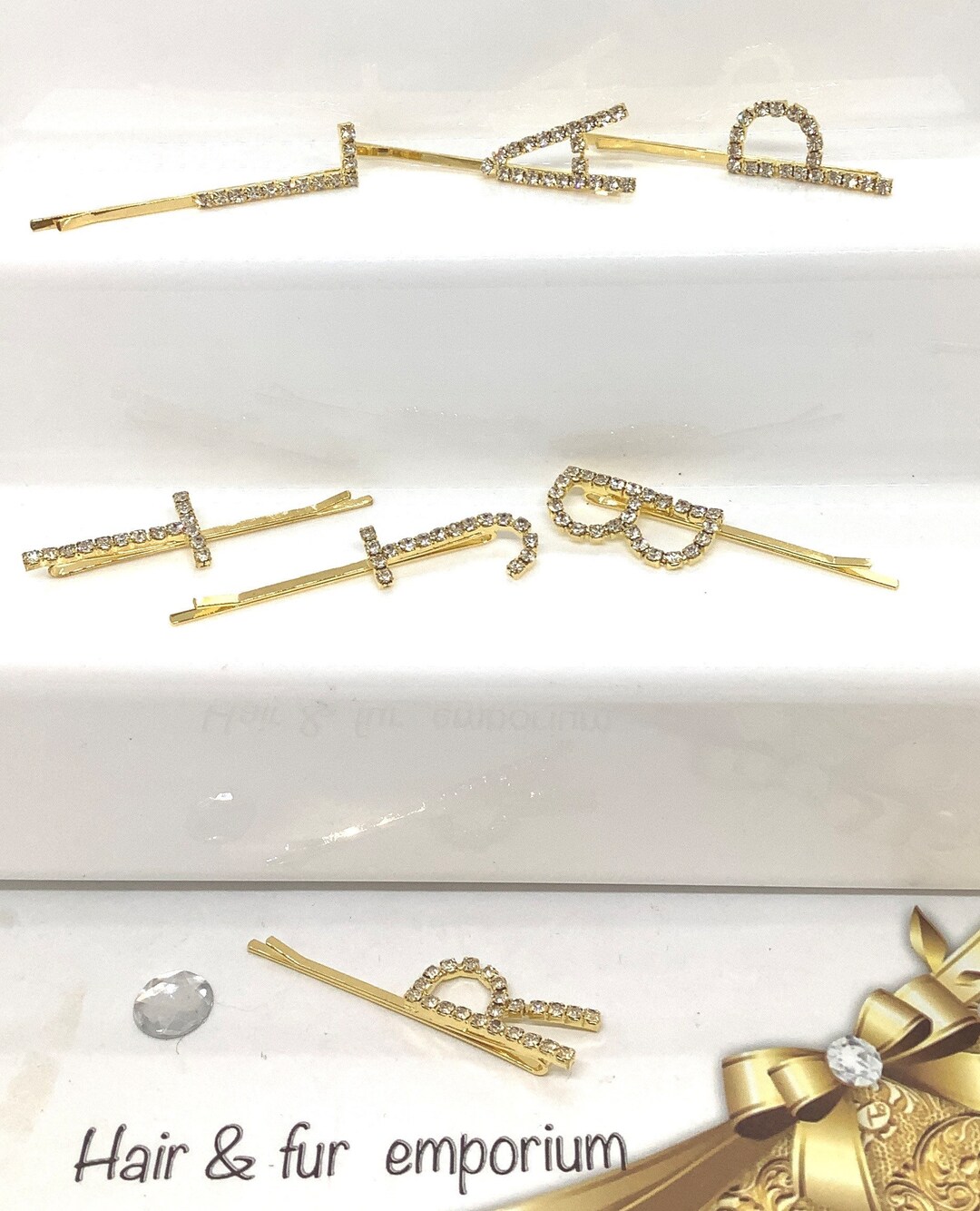 Initial Hair Clip A-Z Letter Hair Clip Bridal Gold Hair Clip Wedding ...