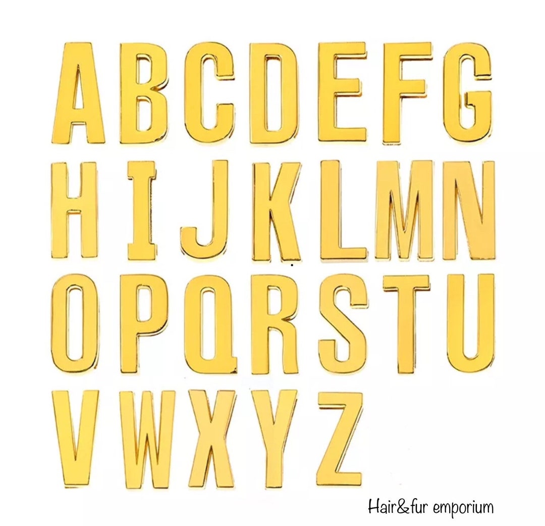 Inital Slide Letter Charm Gold Letter Slide A-Z Slide Letter - Etsy
