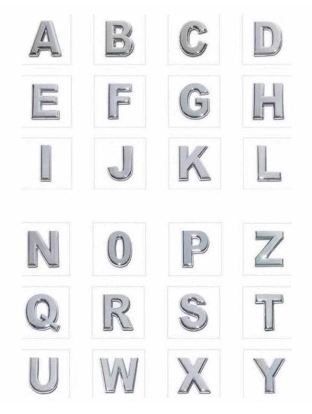 Initial Letter Slide Charm A-Z Letter Alphabet Slide Letter Silver ...