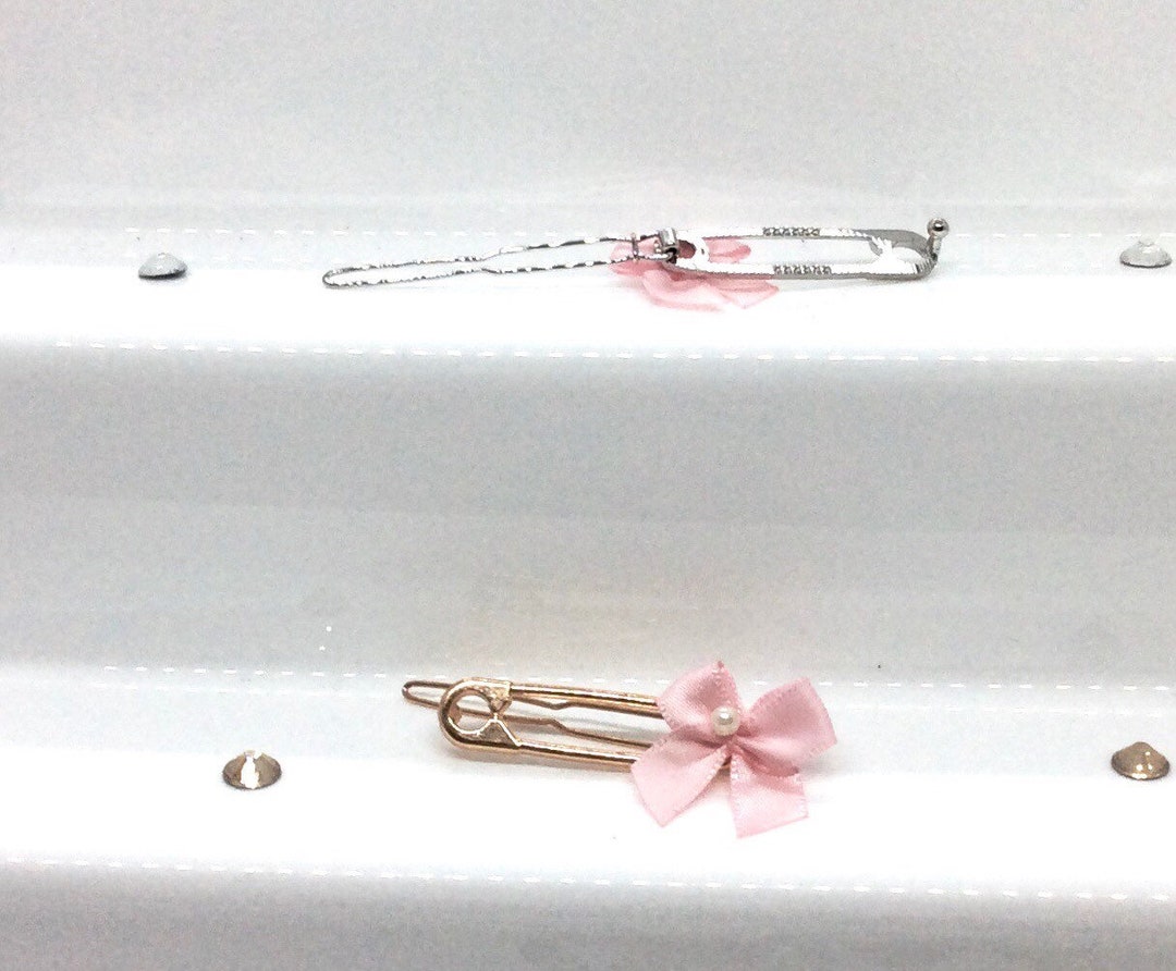 Safety Pin Hair Slide Childs Bow Hair Clip Safety Pin Fringe Hair Clip ...