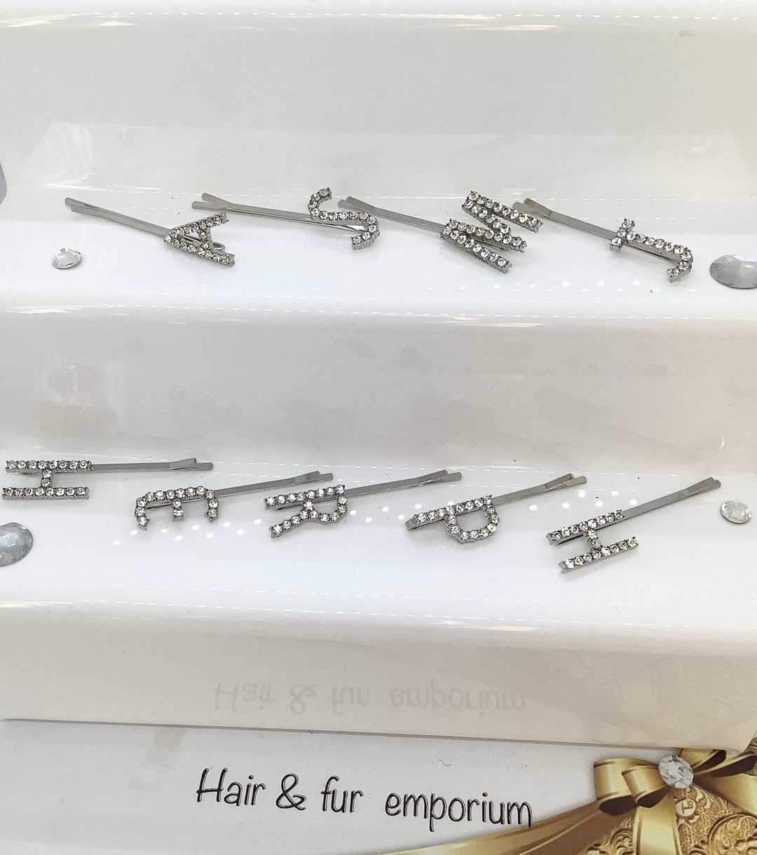 Initial Hair Clip Letter Hair Clip Silver Alphabet Hair Clip Hair Slide ...