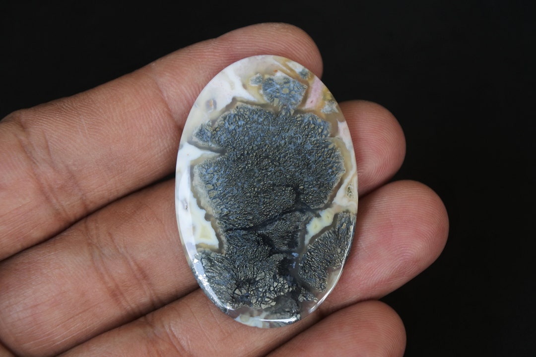Marcasite Agate Gemstone, Oval Stone (44.5mm) - Etsy