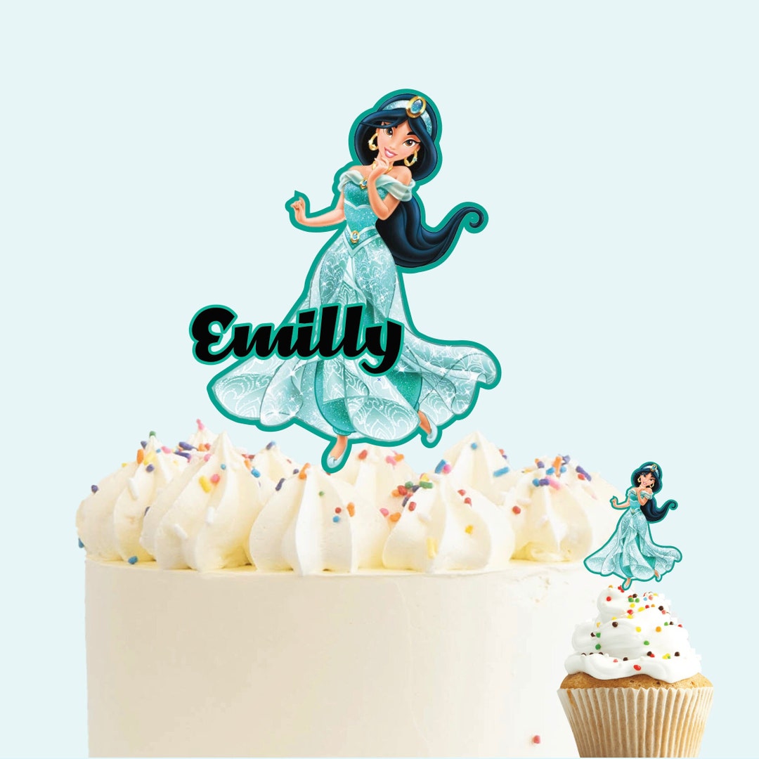 Princess Jasmine Cake Topper & 6 Cupcake Toppers - Etsy