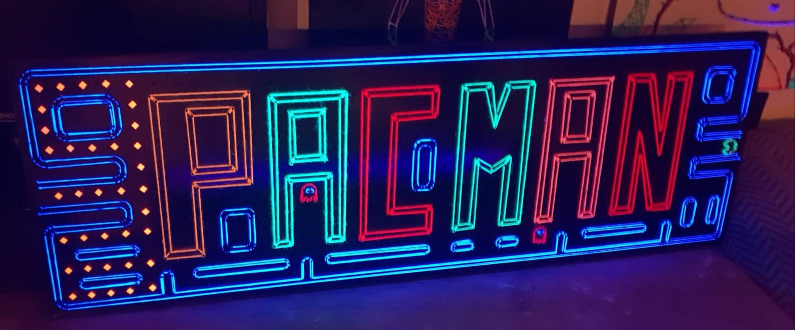 Tableau pacman string art fluo - Etsy France