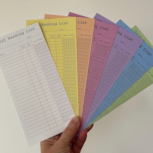 2025 Reading List Bookmark - Etsy