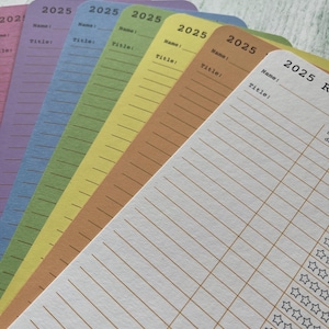 2025 Reading List Bookmark - Etsy