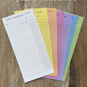 2025 Reading List Bookmark - Etsy