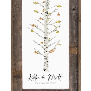 Wedding Guest Book, Signature Tree Guest Book, Birch Tree, Wedding ...