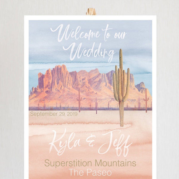 Wedding Sign Template Mountains - Etsy