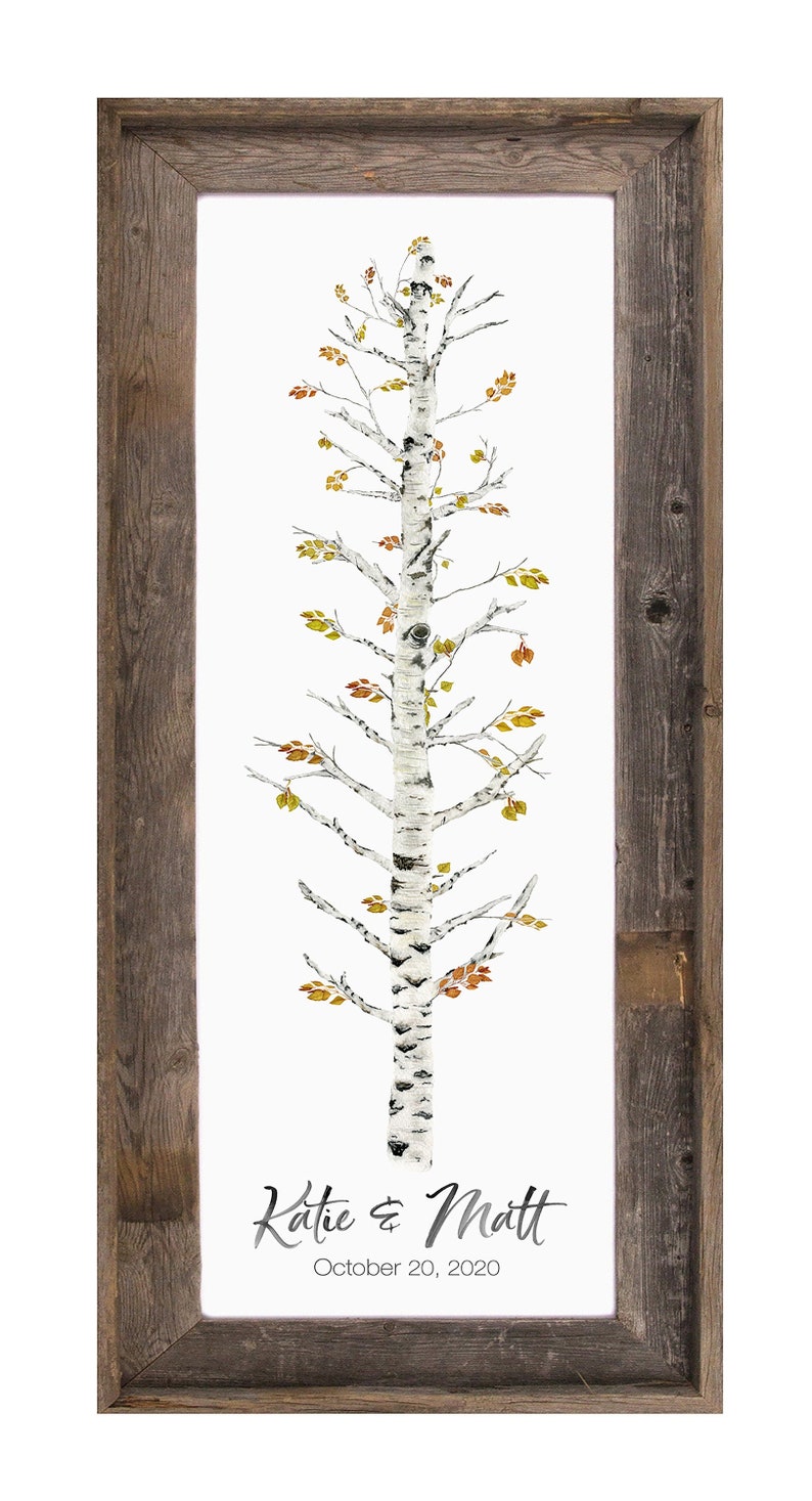 Wedding Guest Book Signature Tree Guest Book Birch Tree - Etsy