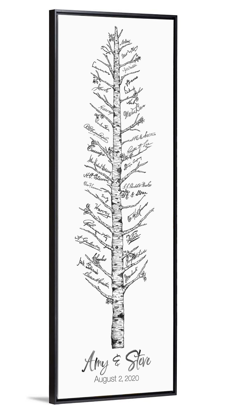Wedding Guest Book Signature Tree Guest Book Birch Tree - Etsy