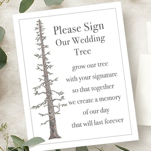 Wedding Guest Book, Wedding Guest Book Alternative, Wedding Tree ...