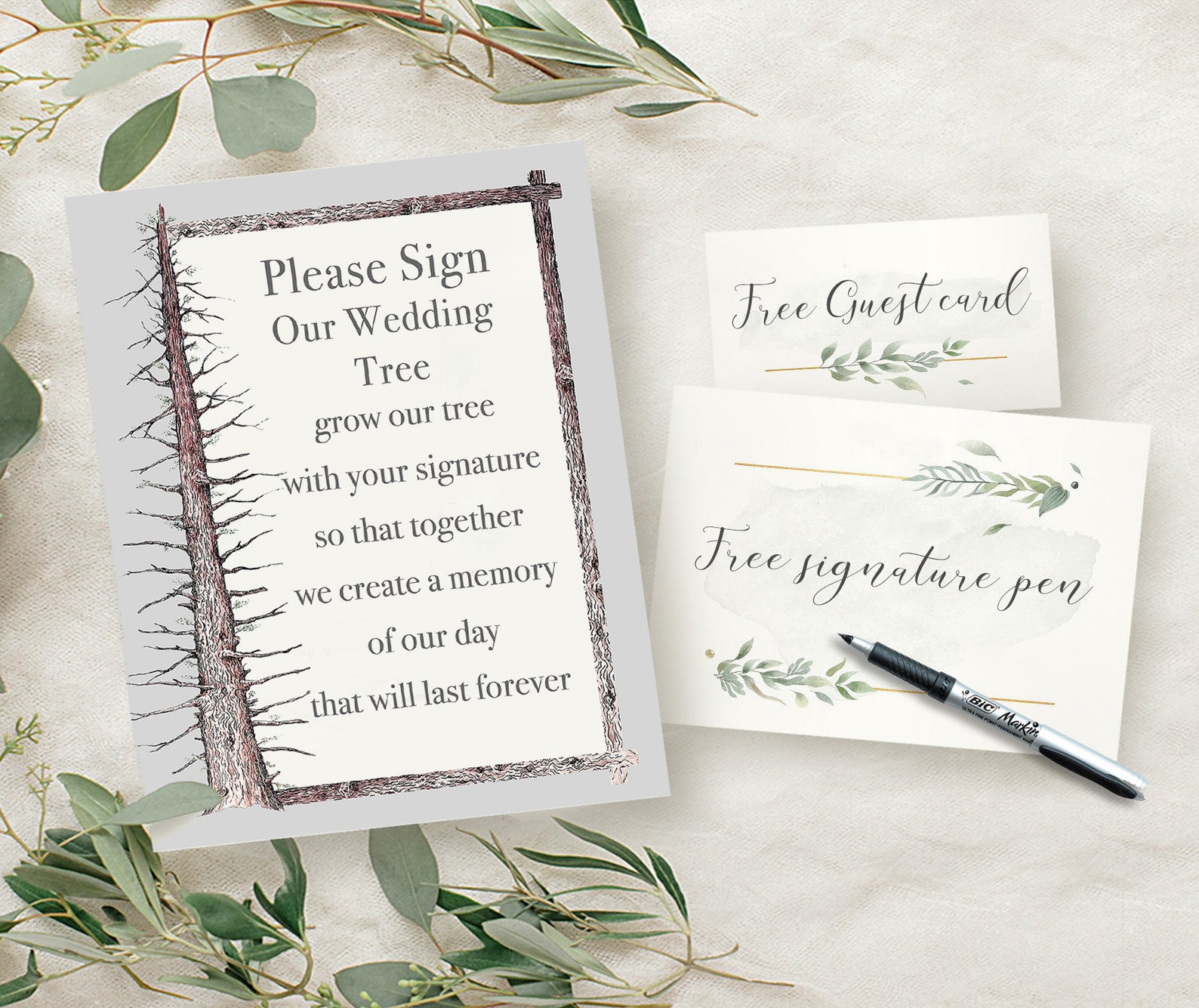 Wedding Guest Book Rustic Wedding Wedding Signature Redwood - Etsy