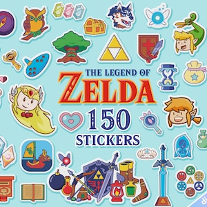 Pack of Printable Stickers -- the Legend of Zelda -- for Phone, Laptop ...