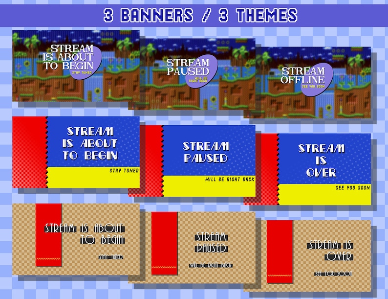 Sonic the Hedgehog Streaming Overlay Package - Etsy