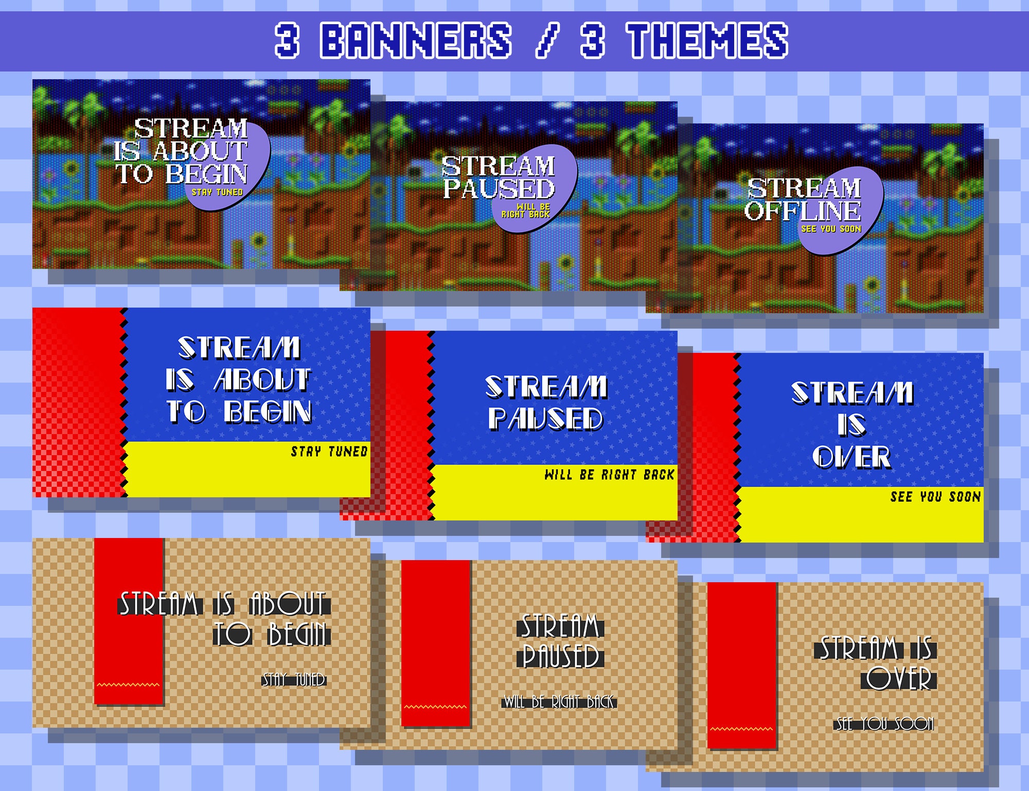 Sonic the Hedgehog Streaming Overlay Package - Etsy