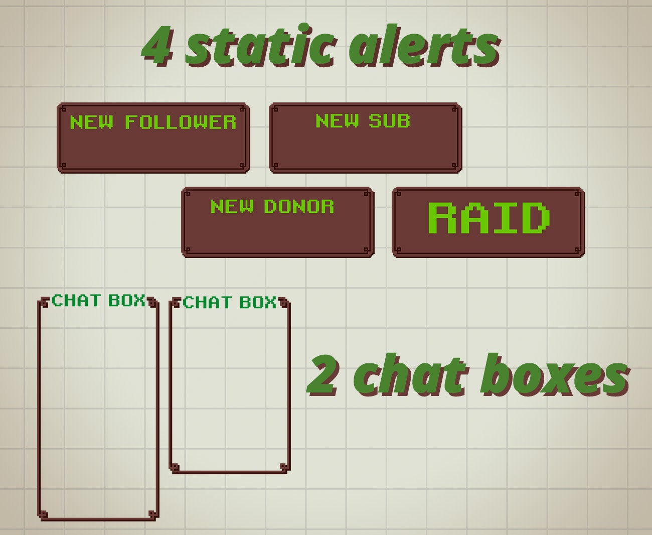 Stream Package Twitch Overlay / 8 Bit RPG Inventory Video Game Theme ...