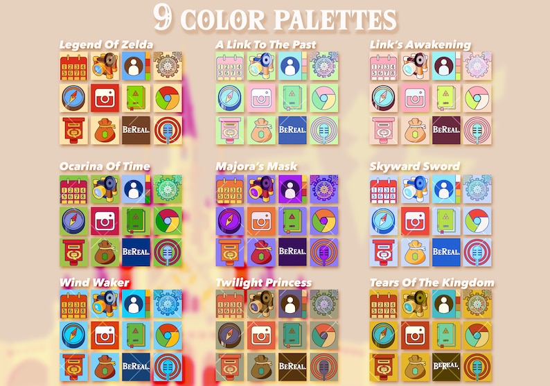 The Legend of Zelda Icons for Smartphone Apps - Etsy