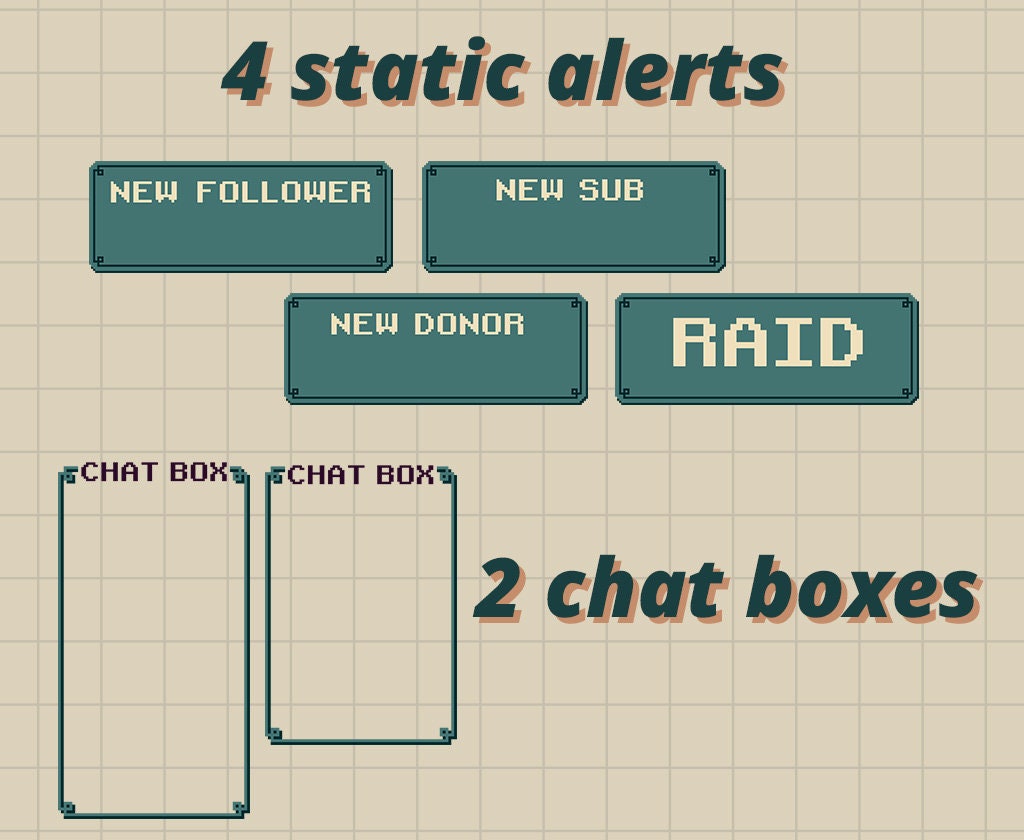 Stream Package Twitch Overlay / 8 Bit RPG Inventory Video Game - Etsy