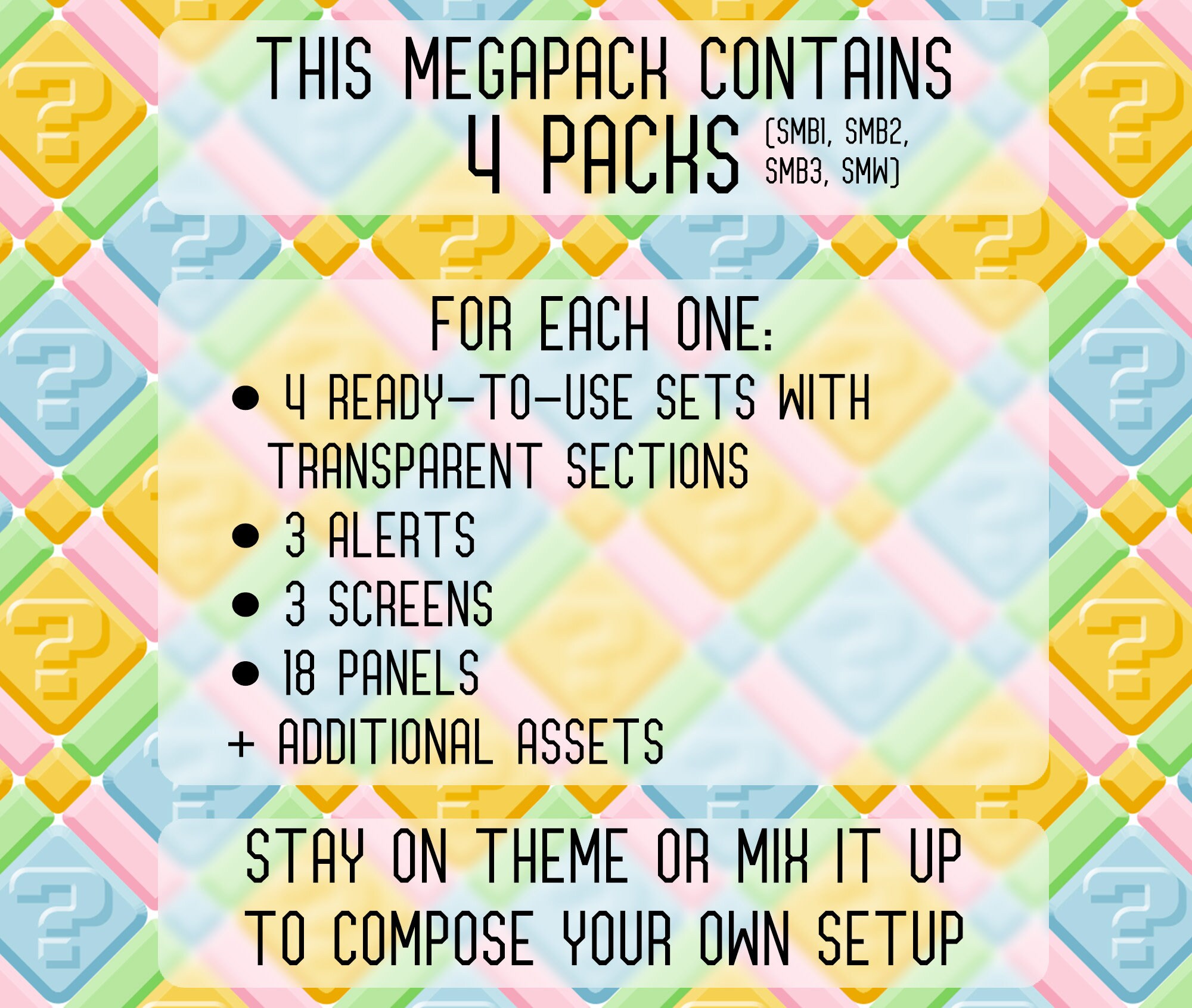 Super Mario Bros & World Stream Overlay Package - Etsy