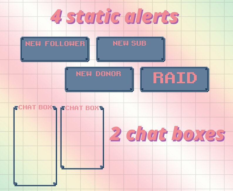 Stream Package Twitch Overlay / 8 Bit RPG Inventory Video Game Theme ...