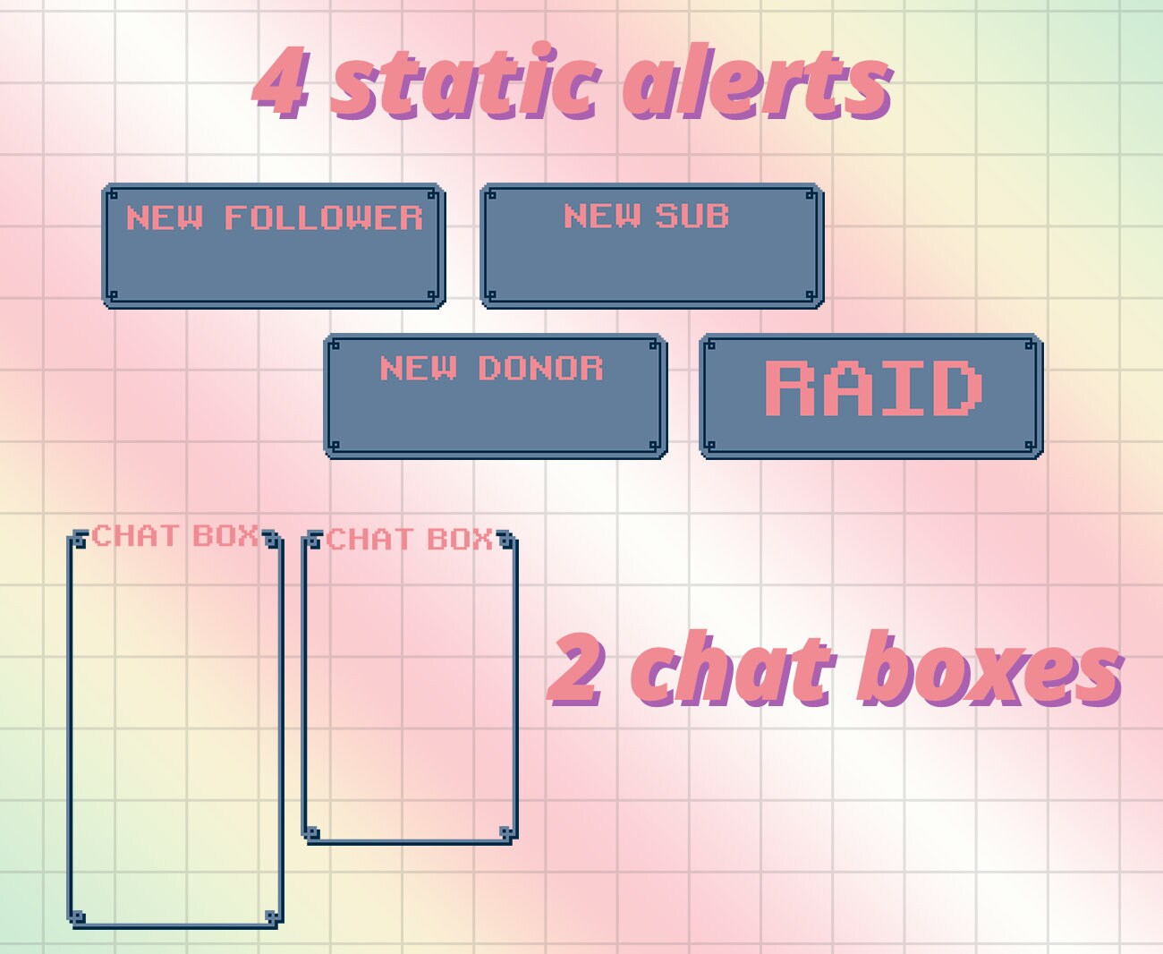 Stream Package Twitch Overlay / 8 Bit RPG Inventory Video Game Theme ...