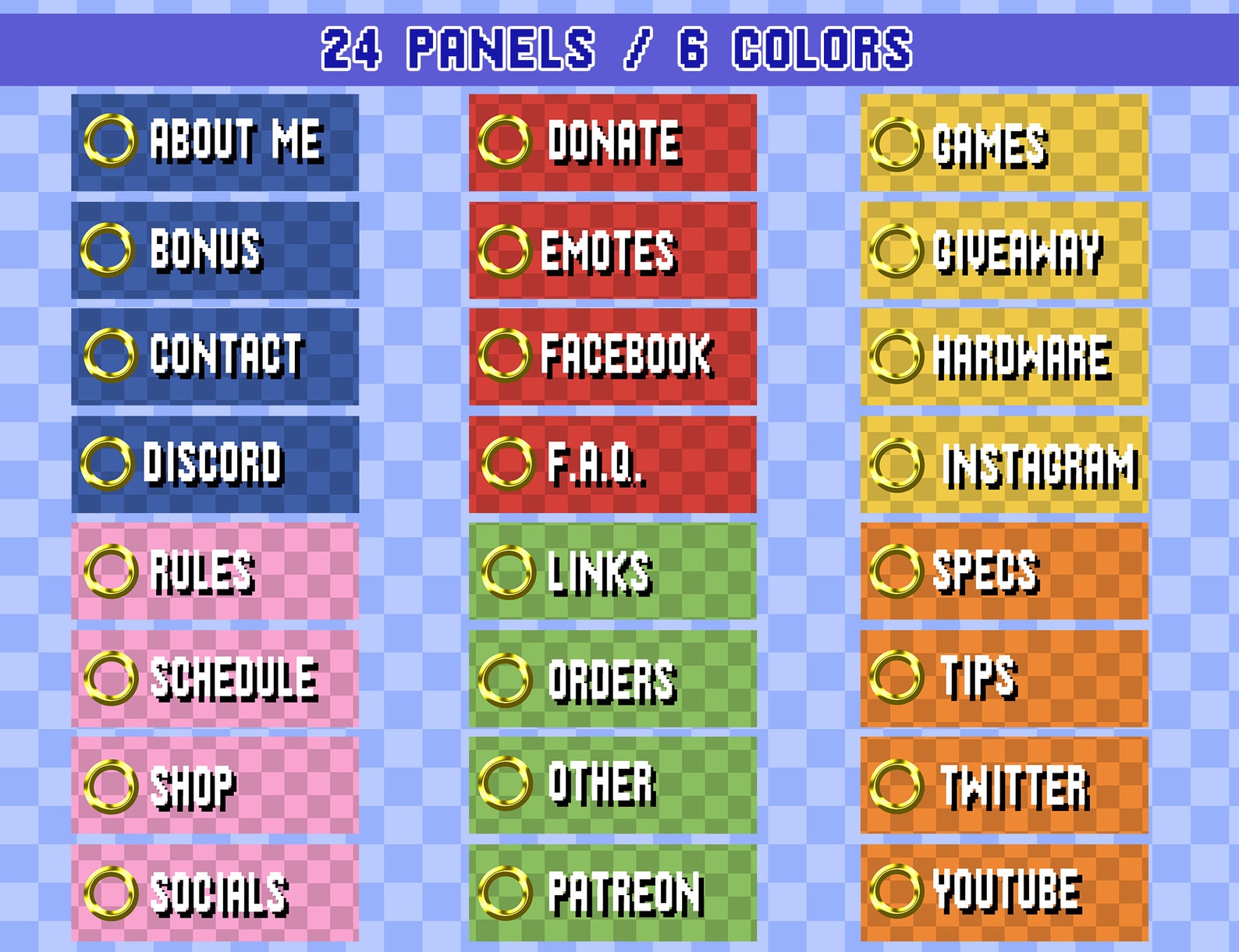 Sonic the Hedgehog Streaming Overlay Package - Etsy