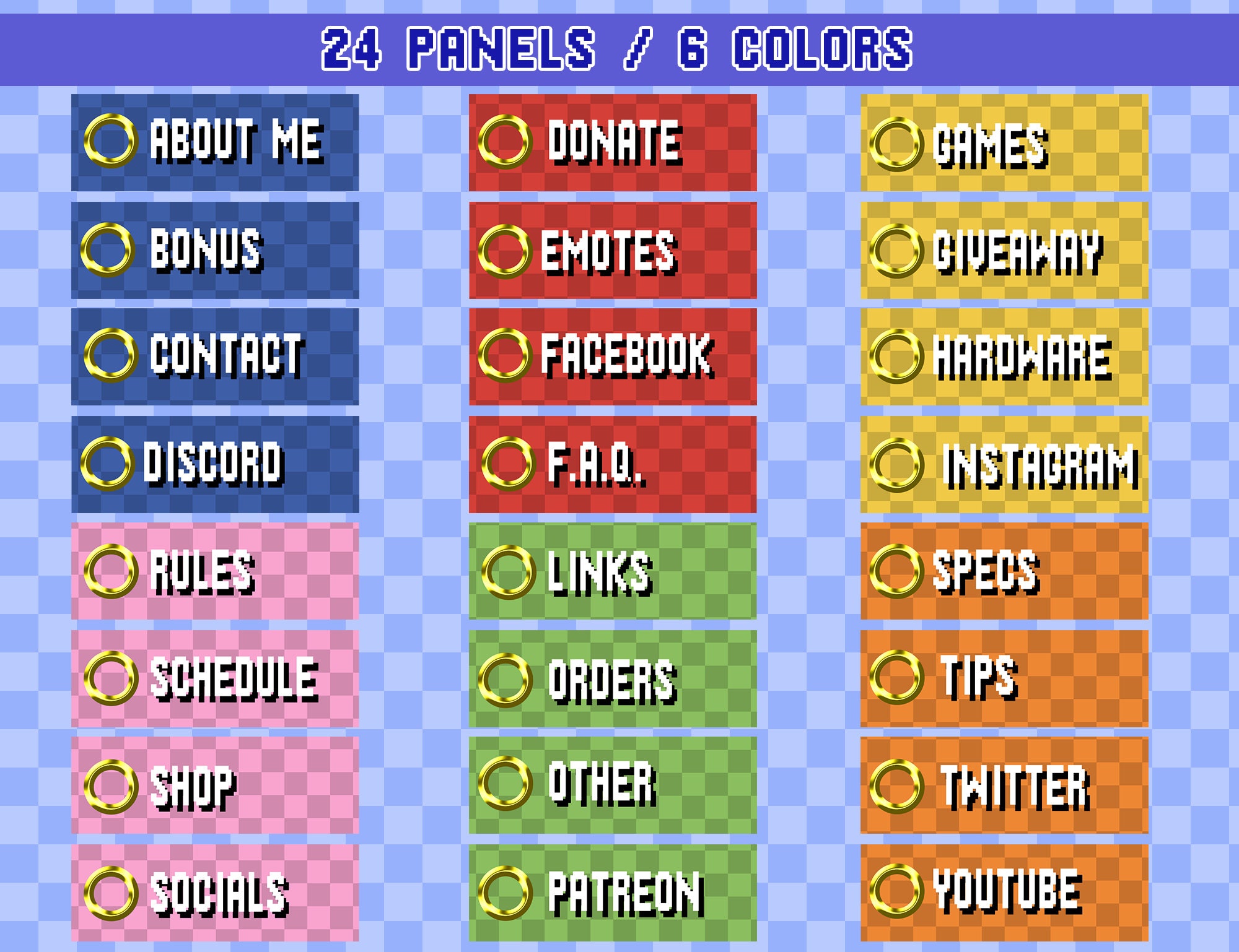 Sonic the Hedgehog Streaming Overlay Package - Etsy