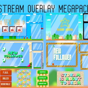 Super Mario Bros & World Stream Overlay Package - Etsy