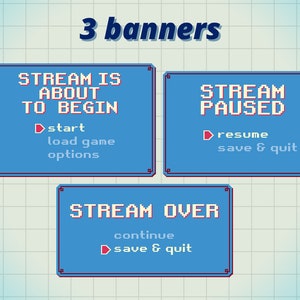 Stream Package Twitch Overlay / 8 Bit RPG Inventory Video Game Theme ...