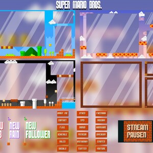 Super Mario Bros & World Stream Overlay Package - Etsy
