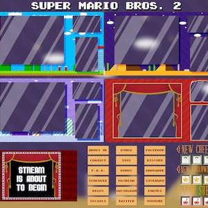 Super Mario Bros & World Stream Overlay Package - Etsy