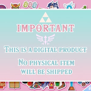Pack of Printable Stickers -- the Legend of Zelda -- for Phone, Laptop ...