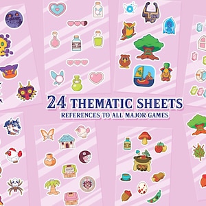 Pack of Printable Stickers -- the Legend of Zelda -- for Phone, Laptop ...