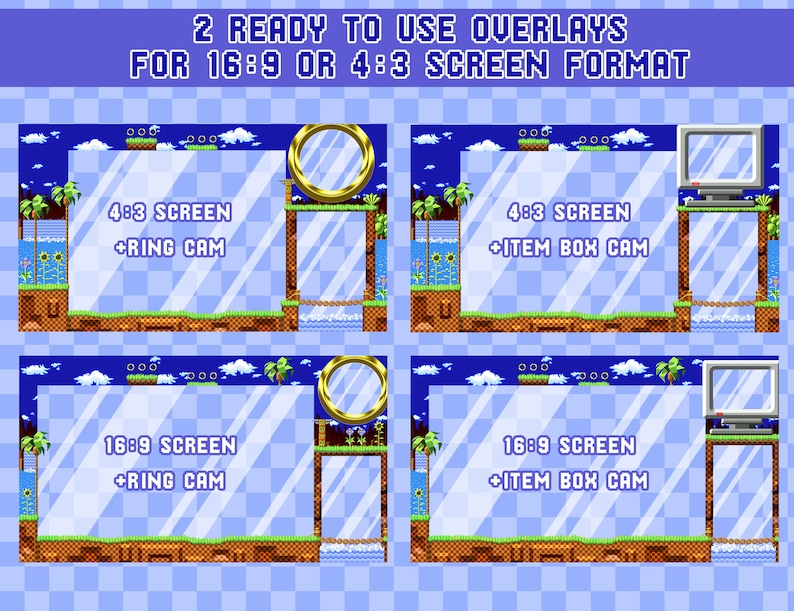 Sonic the Hedgehog Streaming Overlay Package - Etsy