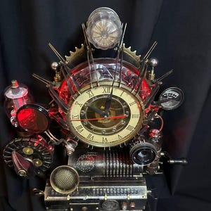 Table Clock in the Style of Steampunk - Etsy
