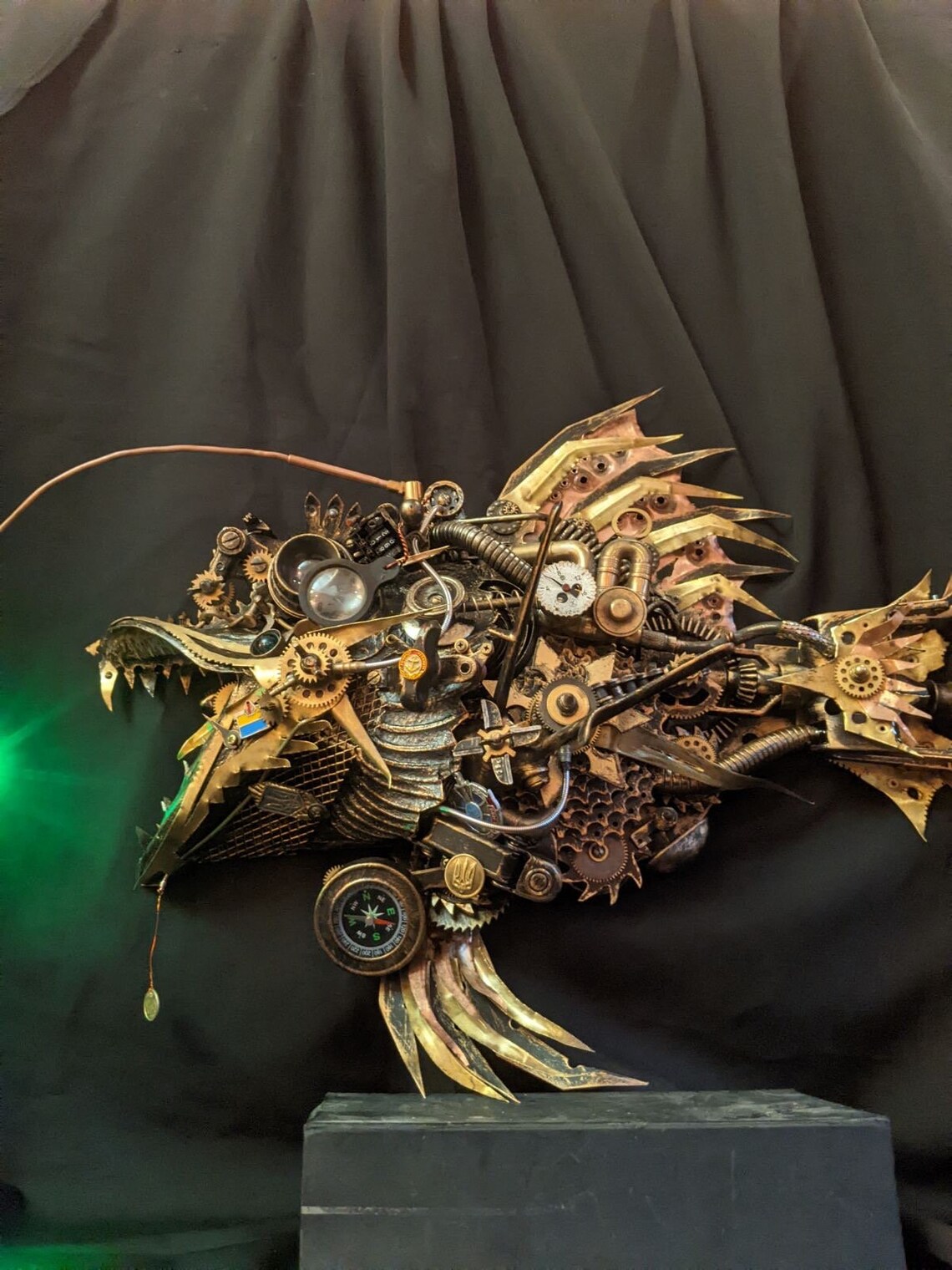 Steampunk Gold Fish Demon, Fish on the Wall. (to Order, From Three Week ...