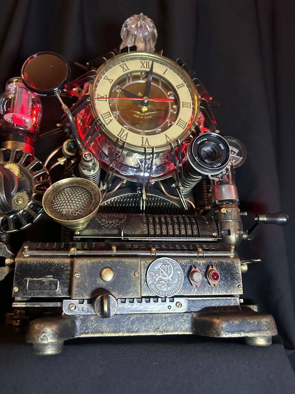 Table Clock in the Style of Steampunk - Etsy