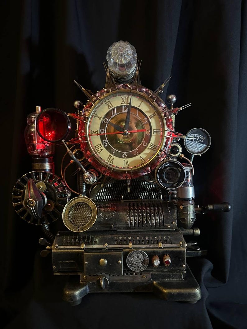 Table Clock in the Style of Steampunk - Etsy