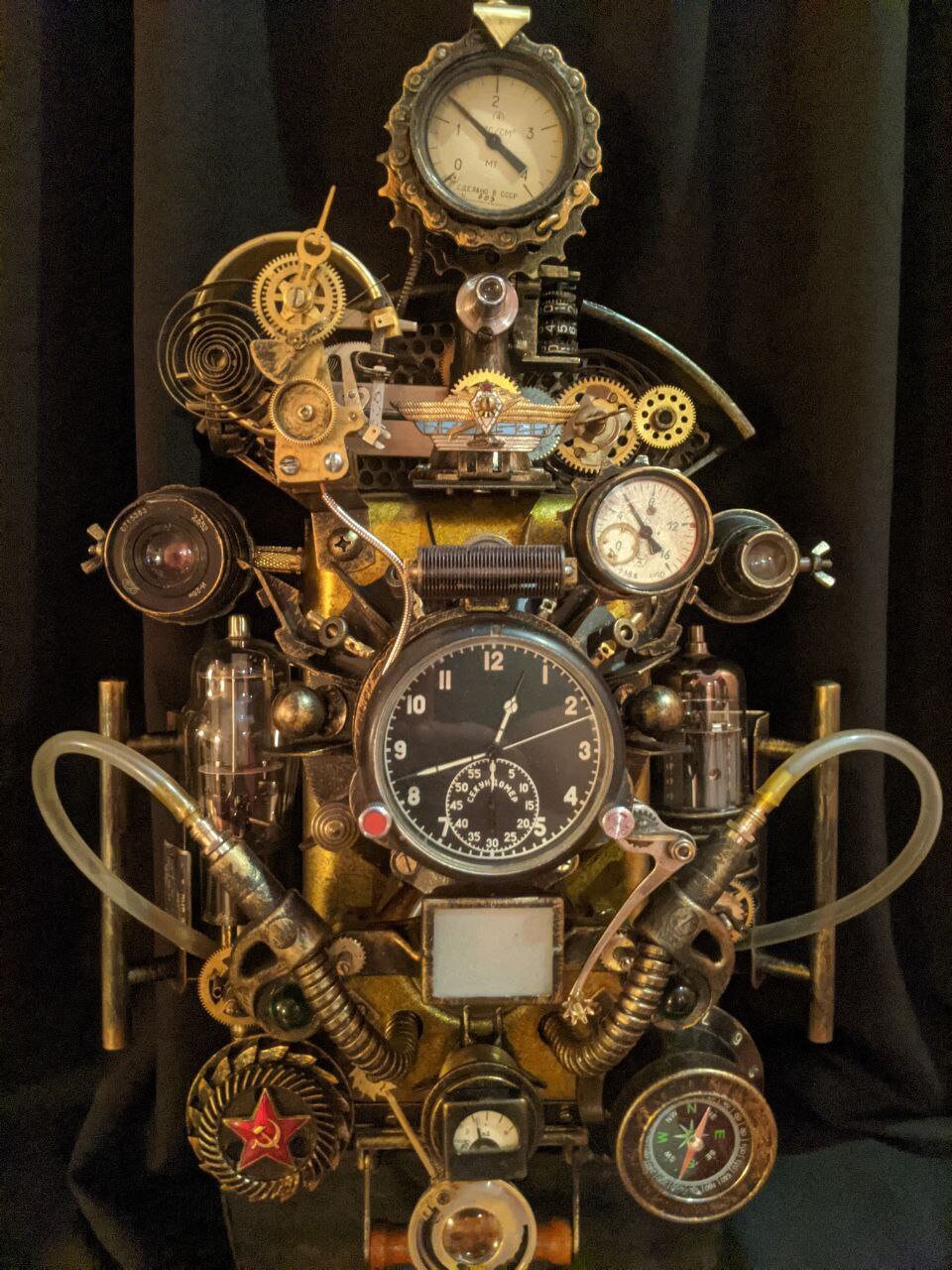 Steampunk Wall Clock to Order From Three Week Free - Etsy