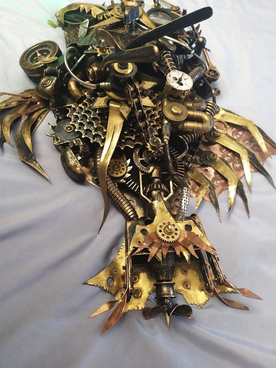 Steampunk Gold Fish Demon, Fish on the Wall. to Order, From Three Week ...