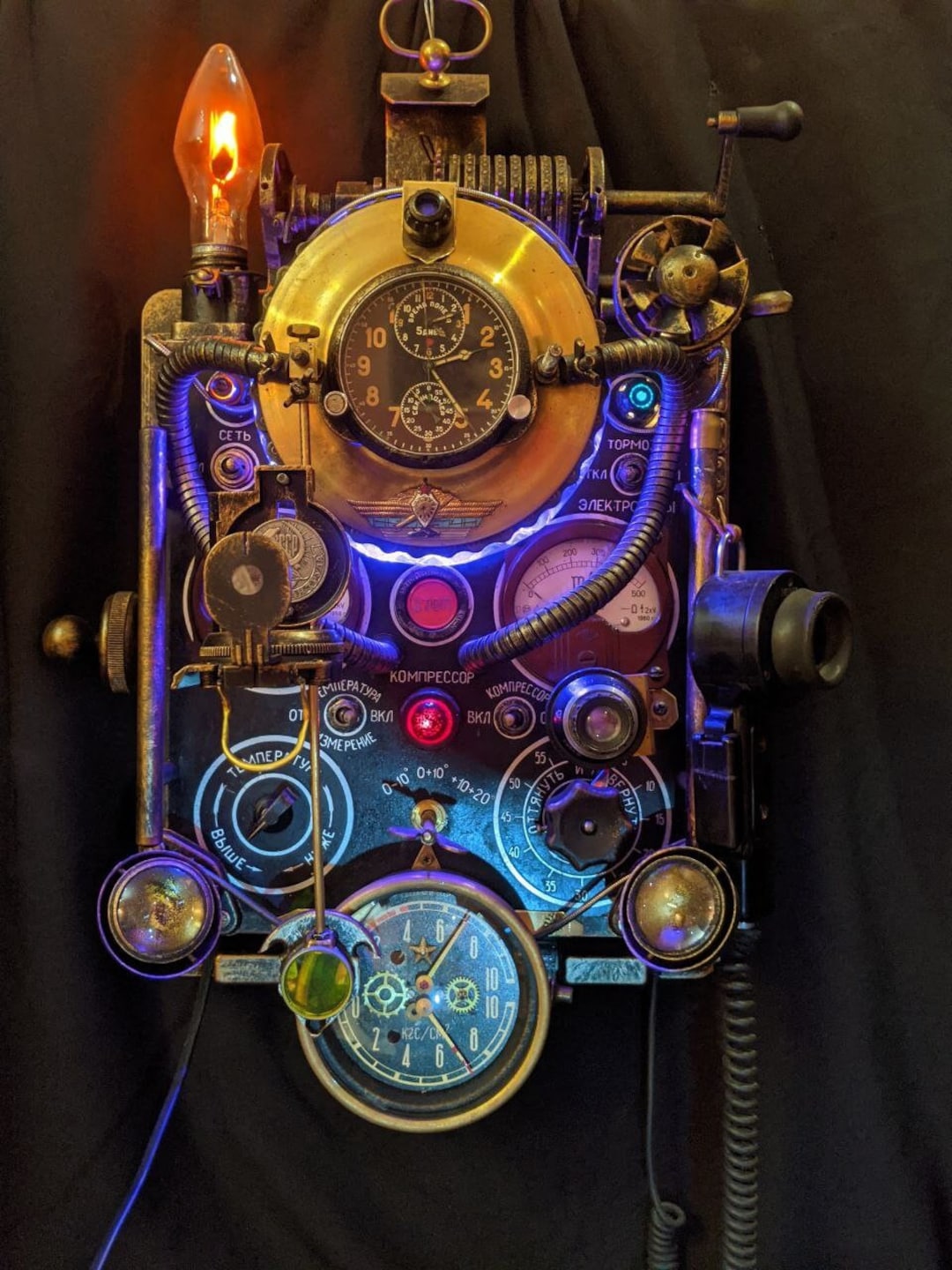 Steampunk Clock on Wall - Etsy